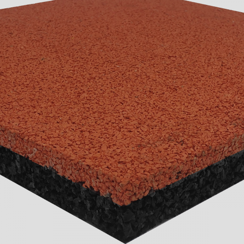 SUDwell™ Rubber Garden Tiles B&Q Terracotta Red
