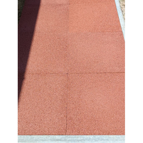 SUDwell™ Rubber Garden Tiles B&Q Terracotta Red